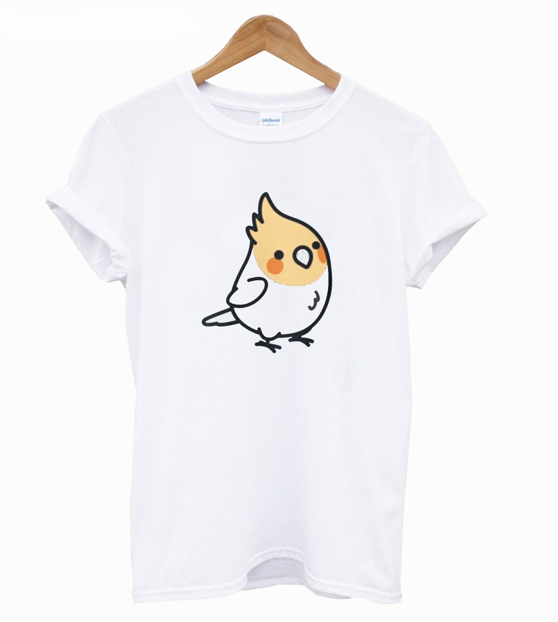 Chubby Pearl Pied Cockatiel T Shirt KM - Kendrablanca