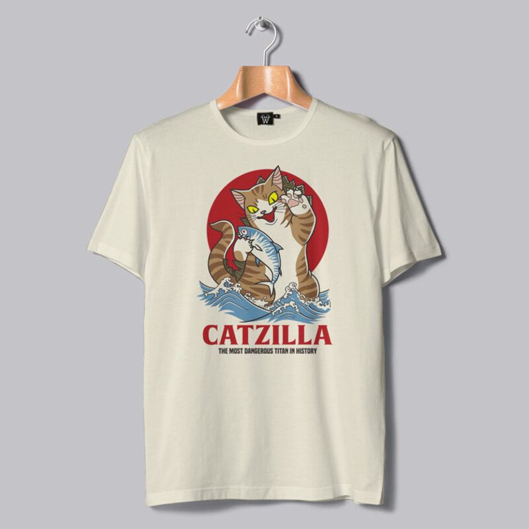 Catzilla White T Shirt KM - Kendrablanca