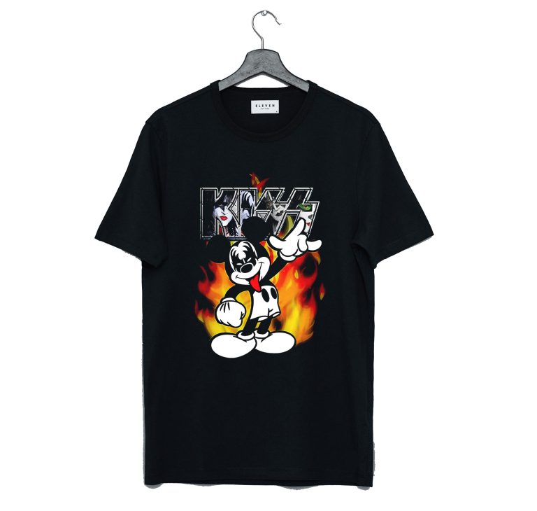 Kiss Mickey Mouse Band Black T-Shirt KM - Kendrablanca